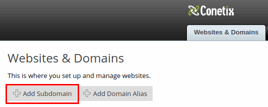 Create a Sub-Domain through Plesk • Conetix