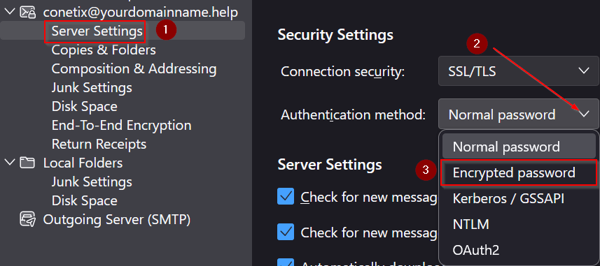 Setting up an IMAP/POP Email Account in Thunderbird • Conetix