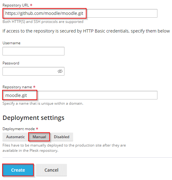 Plesk Obsidian - Install Moodle via Git • Conetix