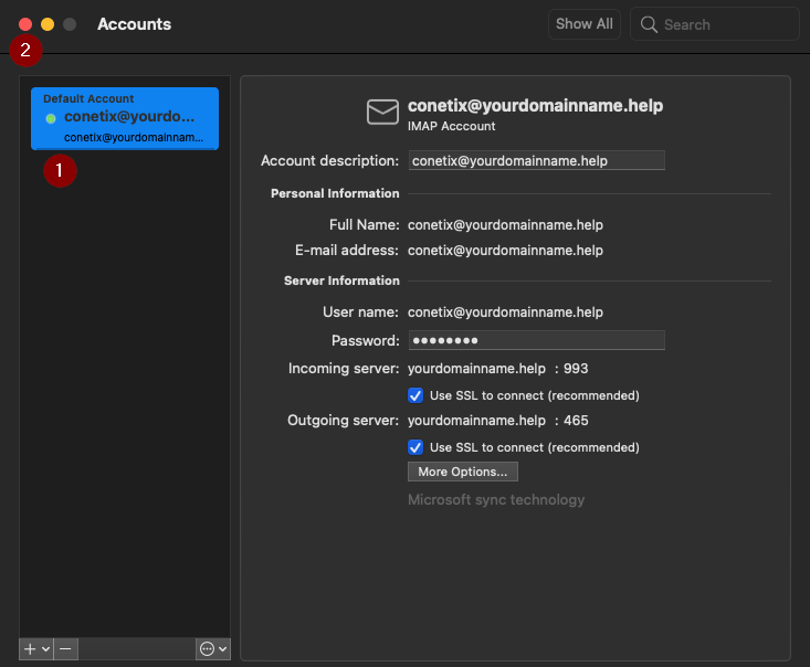 Outlook for Mac - Add email account • Conetix