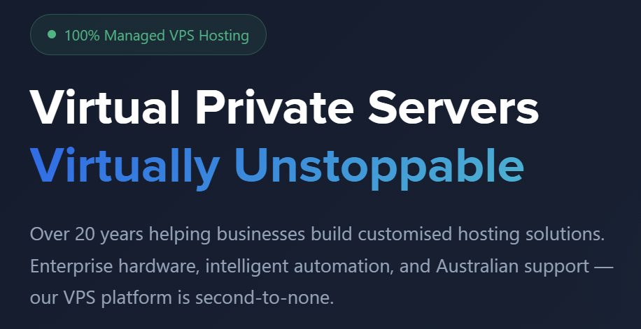 Australian based Virtual Private Servers • Conetix